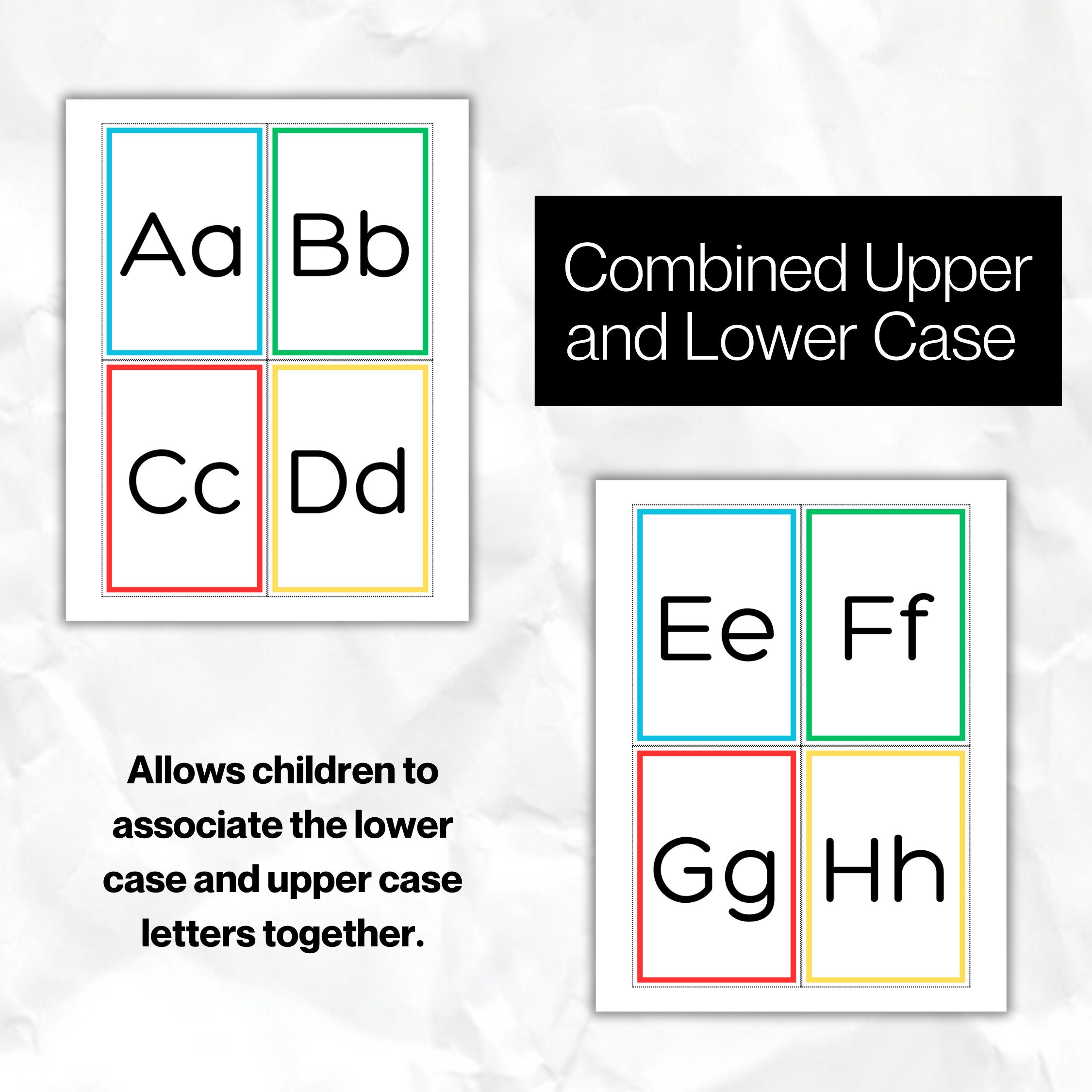 Alphabet Flash Card 4 Set Bundle - Etsy