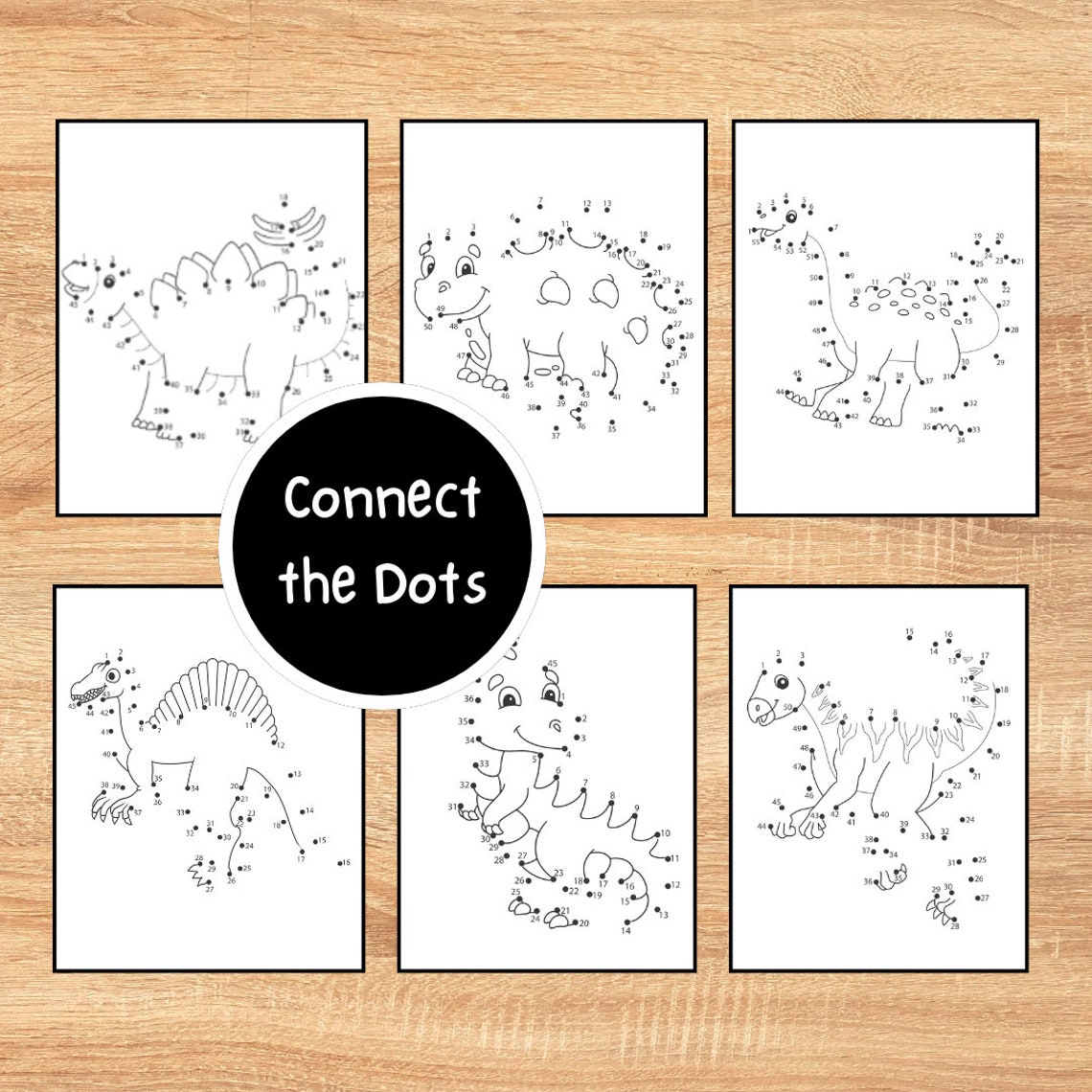 Dinosaur Activity Coloring Sheets - Etsy