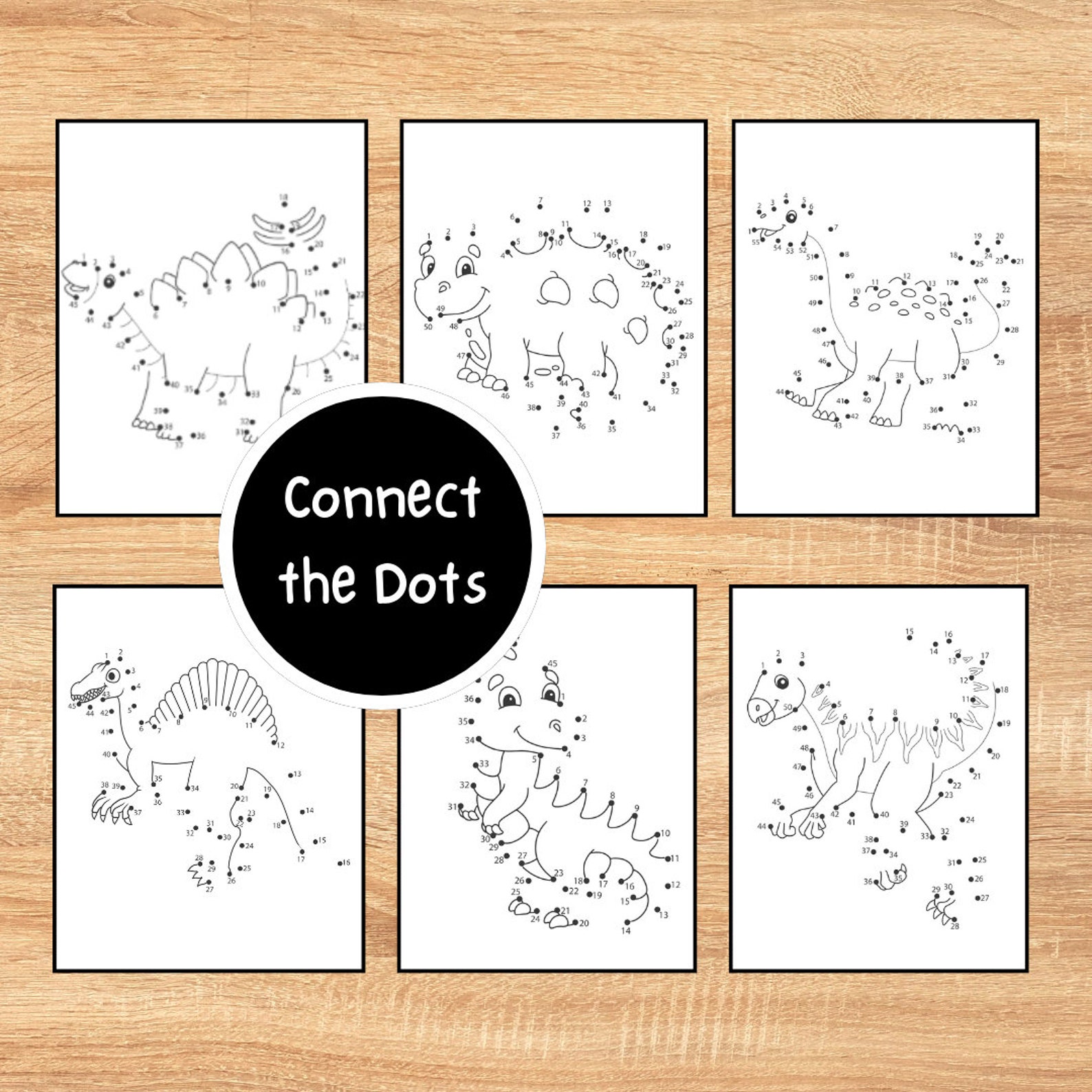 Dinosaur Activity Coloring Sheets - Etsy