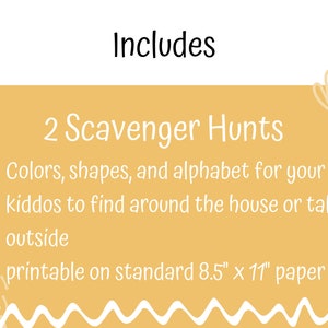 Alphabet, Color, and Shape Scavenger Hunt Printable - Etsy