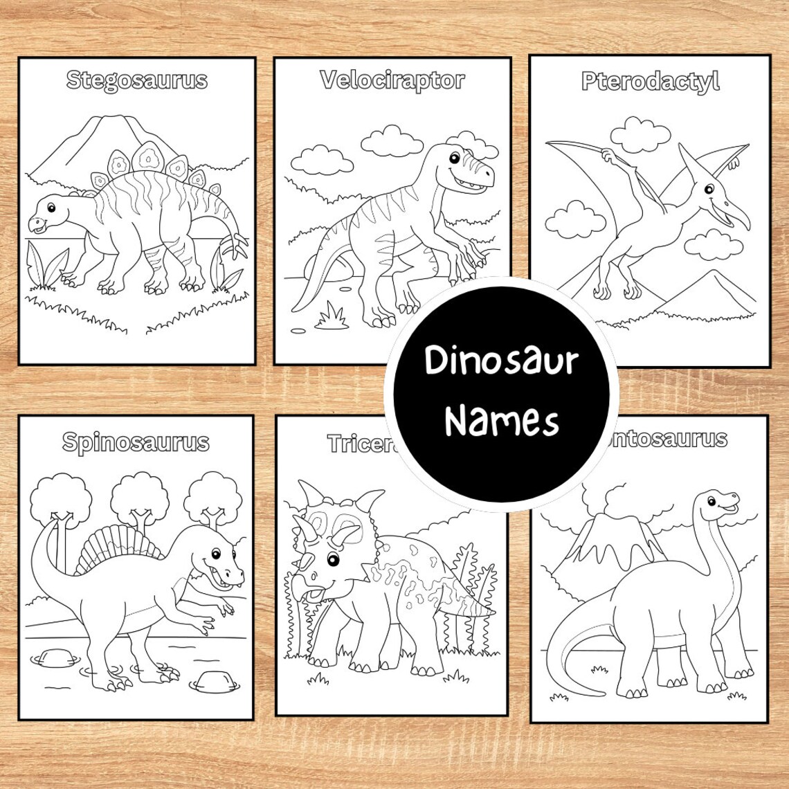Dinosaur Activity Coloring Sheets - Etsy