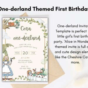 One-derland Birthday Invitation - Etsy