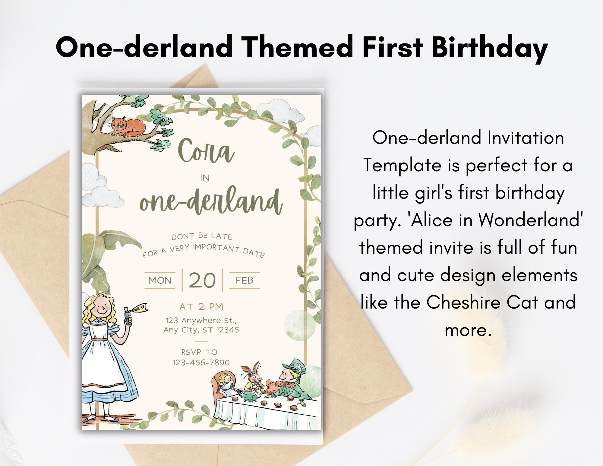One-derland Birthday Invitation - Etsy