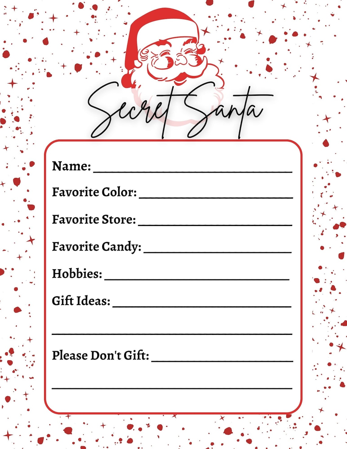 Secret Santa Wish List - Etsy
