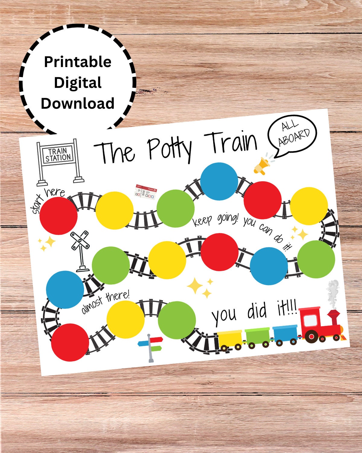 The Potty Train: Potty Training Chart - Etsy