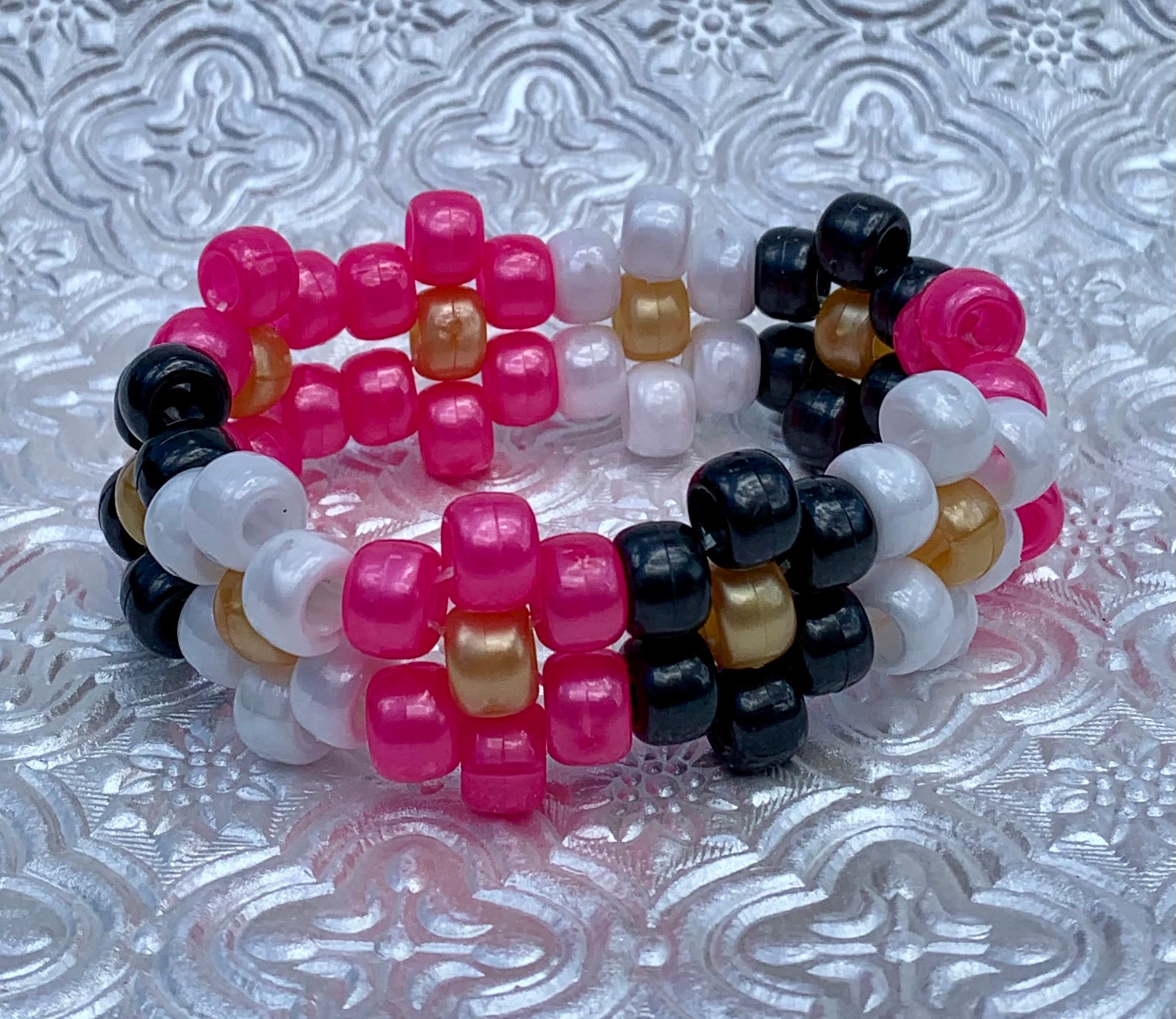 Pony bead flower bracelet | Etsy Pony bead flower bracelet | Etsy