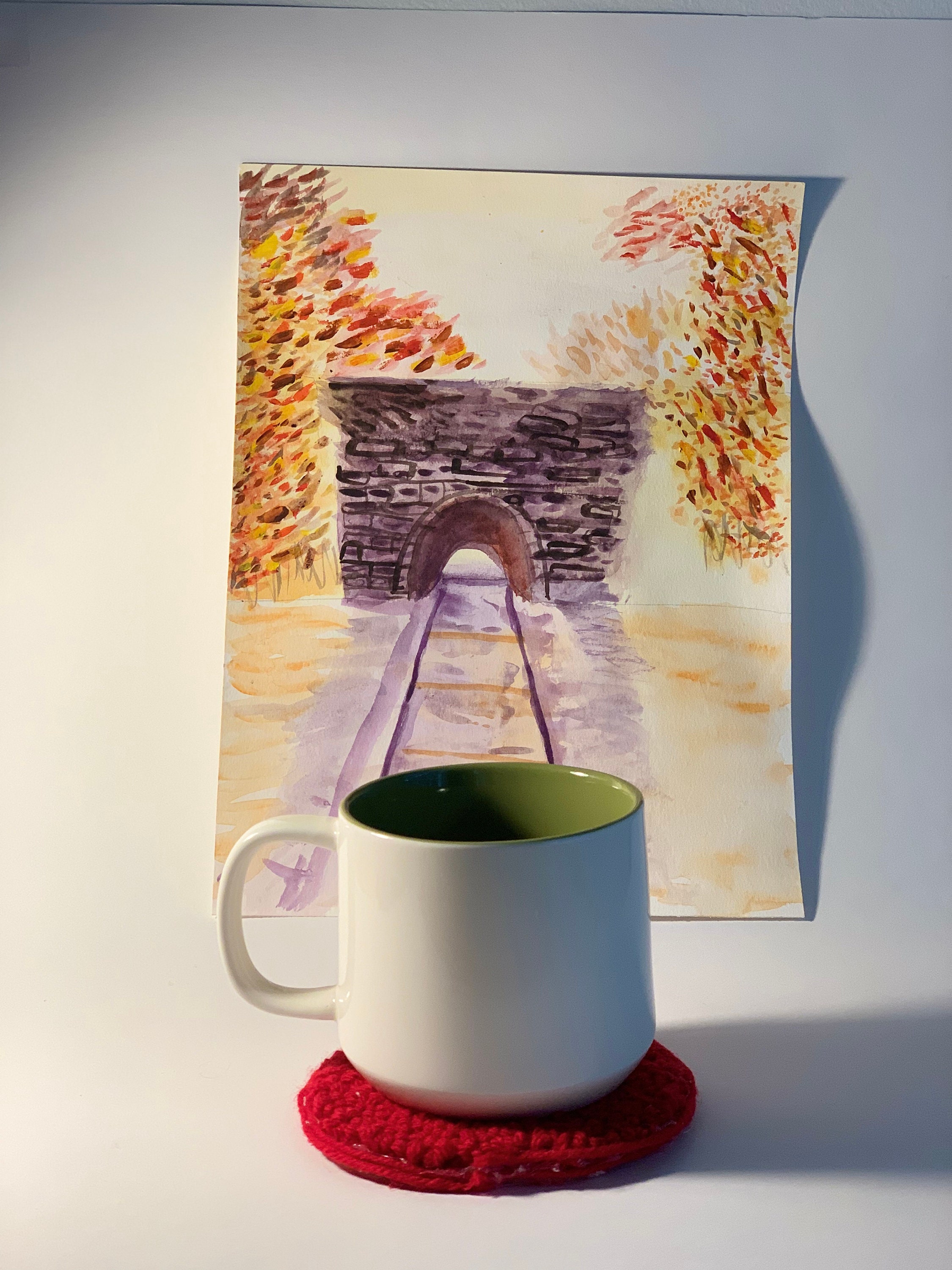 Red Apple Mug Rug Coaster - Etsy