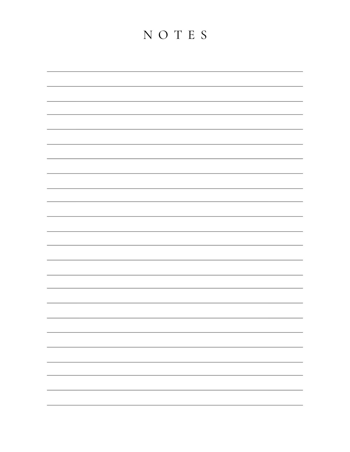 Minimalist Daily Notes Template | Printable Notes Sheet | Organize Your ...