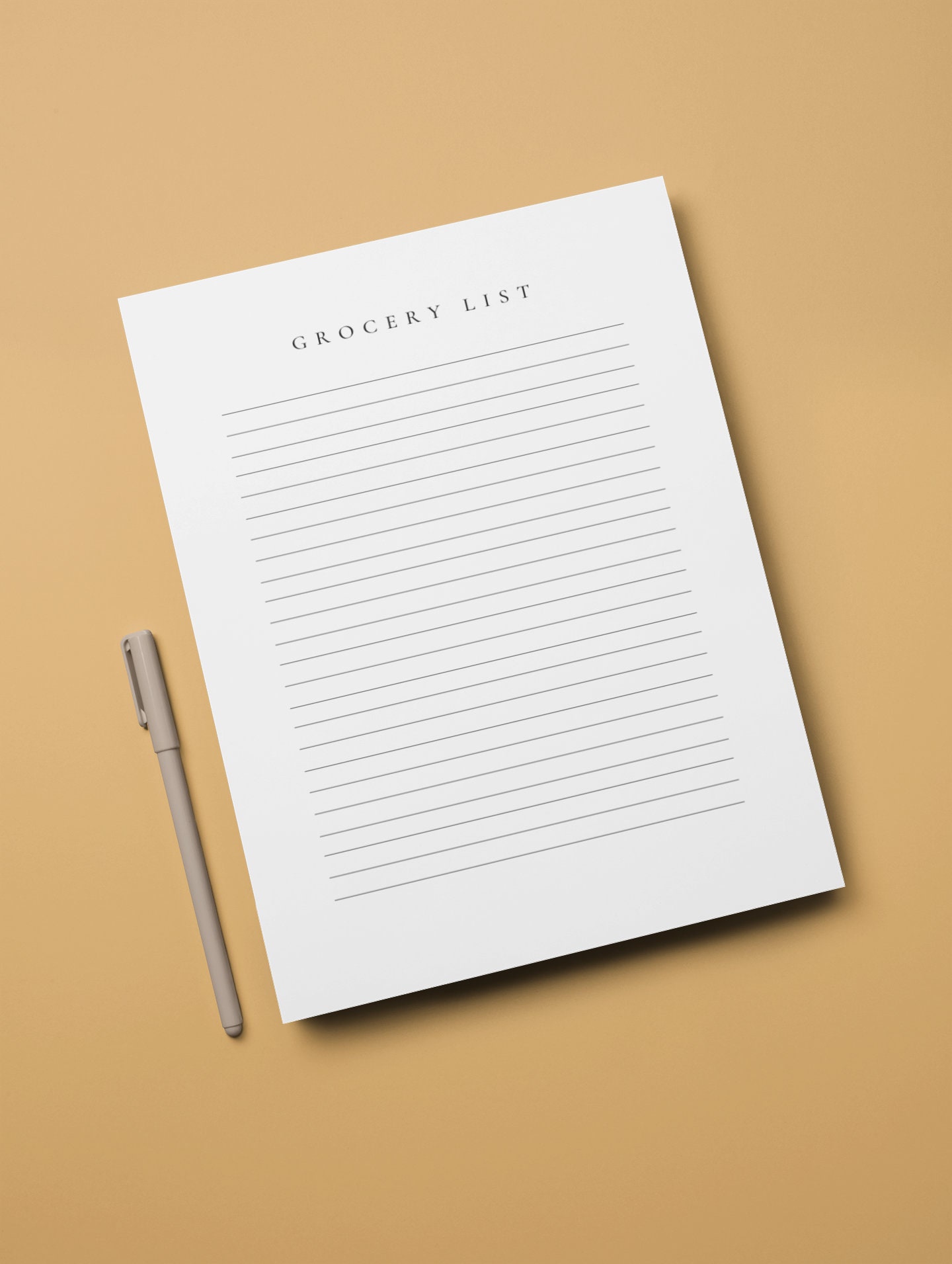 Minimalist Grocery List Template Printable Planning Sheet Easy Meal ...