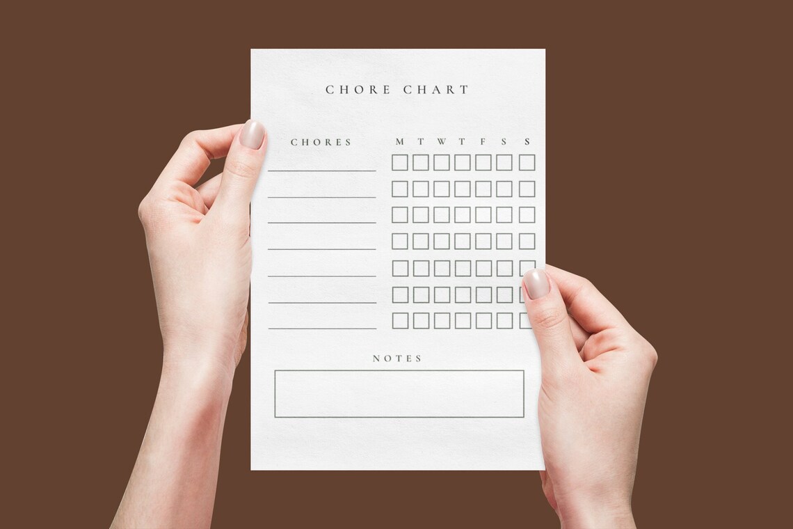 Minimalist Chore Chart Printable Weekly Schedule Planner Efficient Task ...