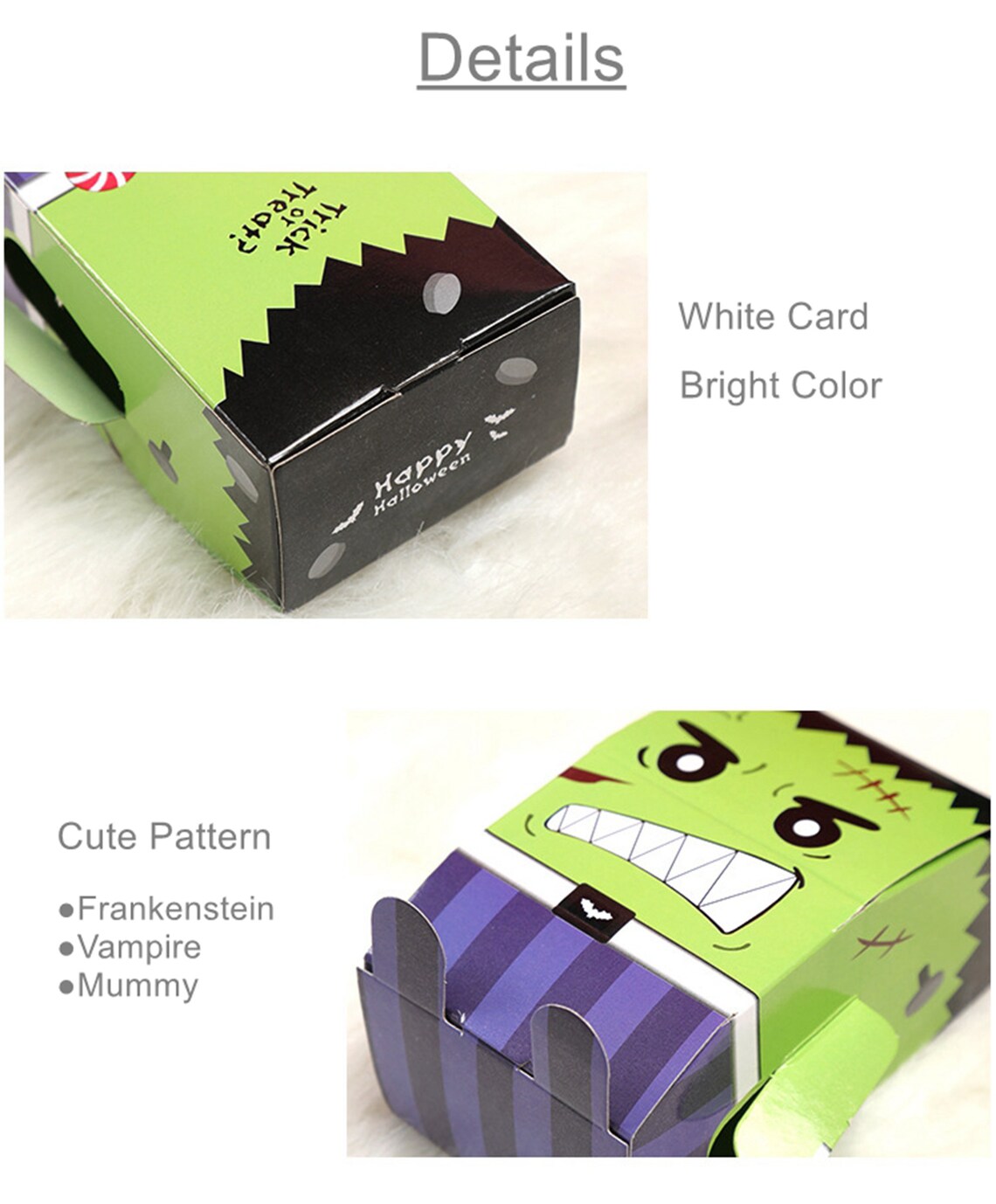 Halloween Treat Box/halloween Candy Boxes/frankenstein Trick - Etsy