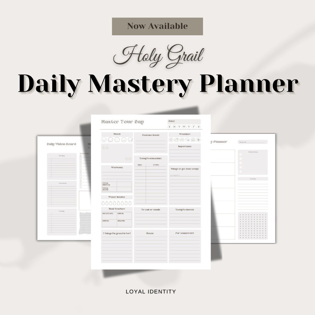Minimalist Daily Planner Layout: Printable PDF for Goodnotes - Etsy
