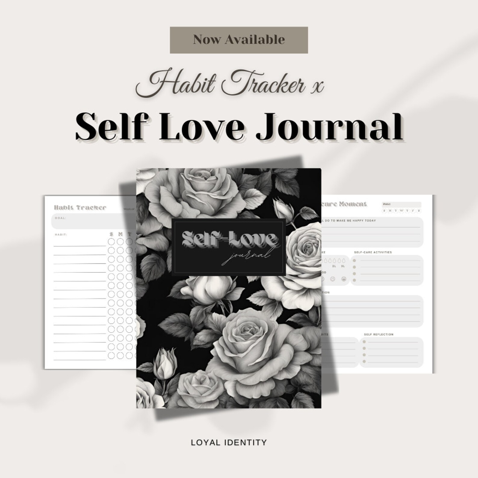 Self-care Journal and Habit Tracker Layout With Cover. PDF Form, Good ...