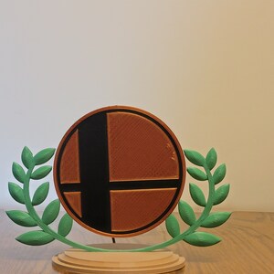Super Smash Bros-inspired Trophy (real Wood Base!) - Etsy
