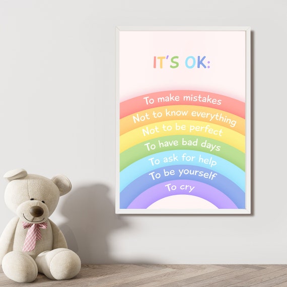 It's OK to Poster Positive Affirmations Therapy Office - Etsy