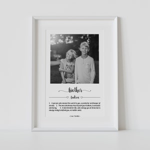 Personalised Brother Print Gift | Brother Definition Print ...