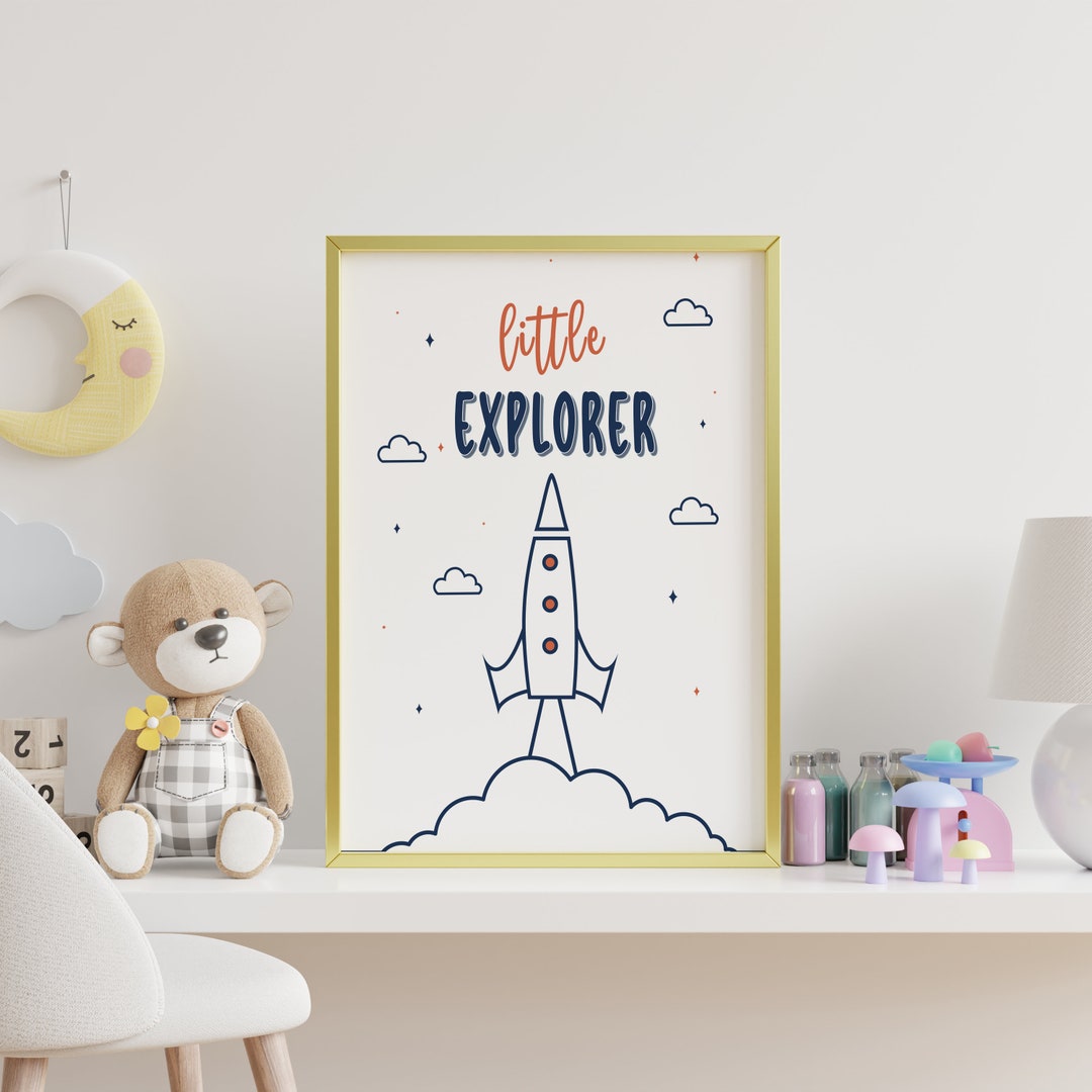 Printable Little Explorer | Nursery Decor | Kid's Room Decor | Wall Art ...