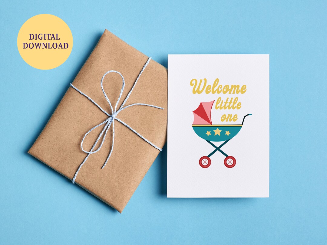 Printable New Baby Card, Welcome to the World Little One, Newborn Card ...