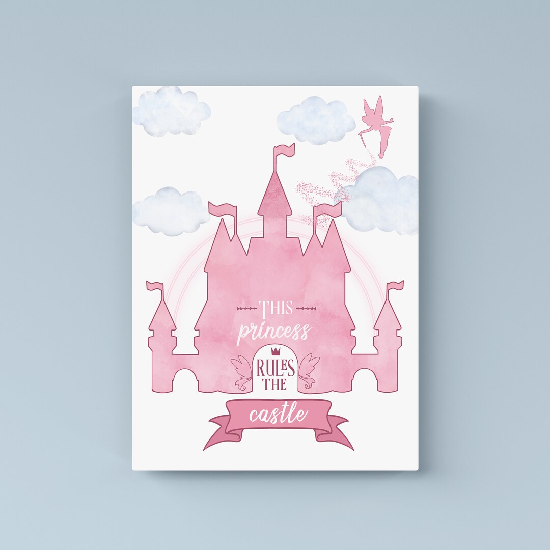 Princess Castle Print, Pink Castle Print, Children's Room Print, This ...