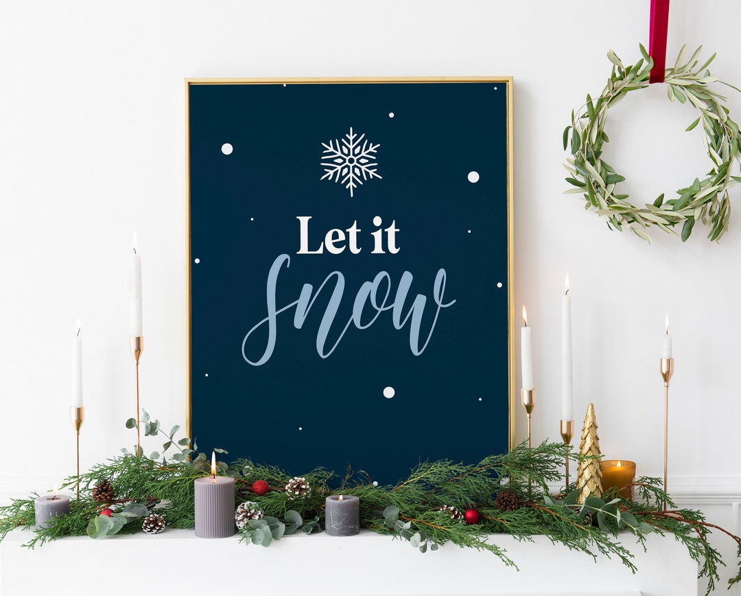 Christmas Printable Let It Snow | Christmas Decor| Holiday Decor ...