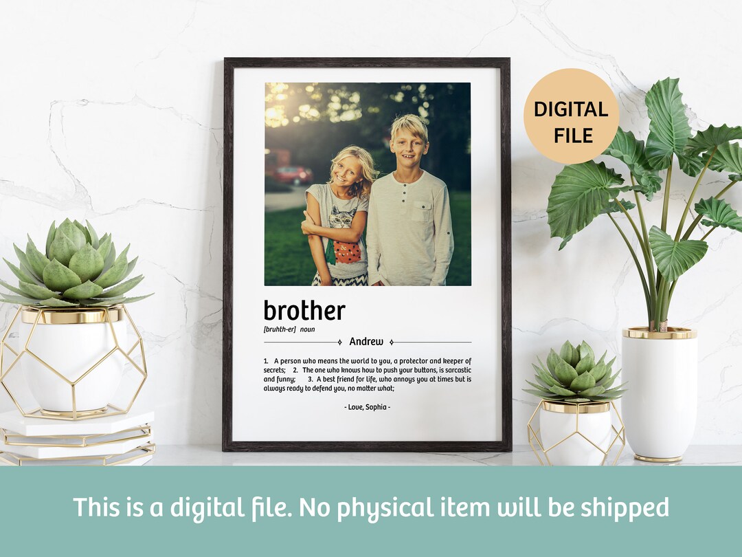Personalised Brother Print Gift | Brother Definition Print ...