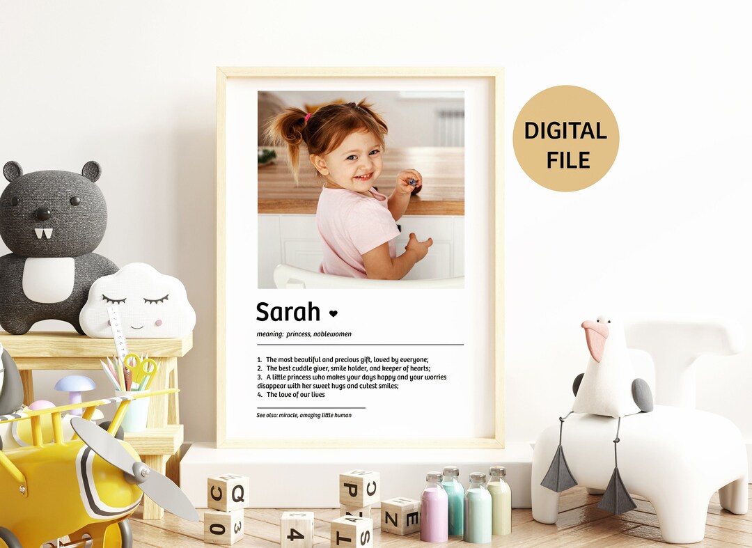 Custom Baby Girl Name Print Baby Girl Name Definition Print - Etsy