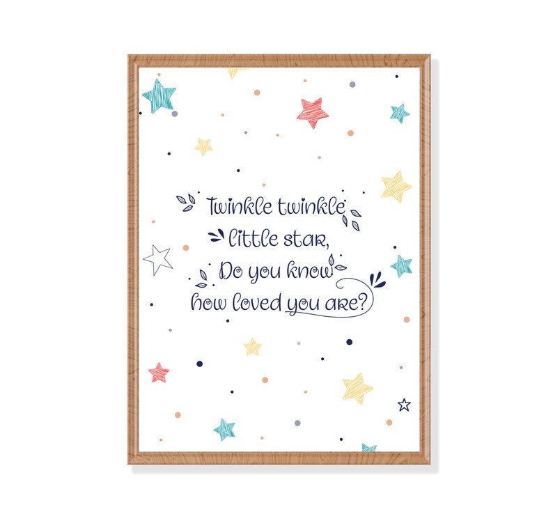 Printable Nursery Wall Art Twinkle Twinkle Little Star - Etsy