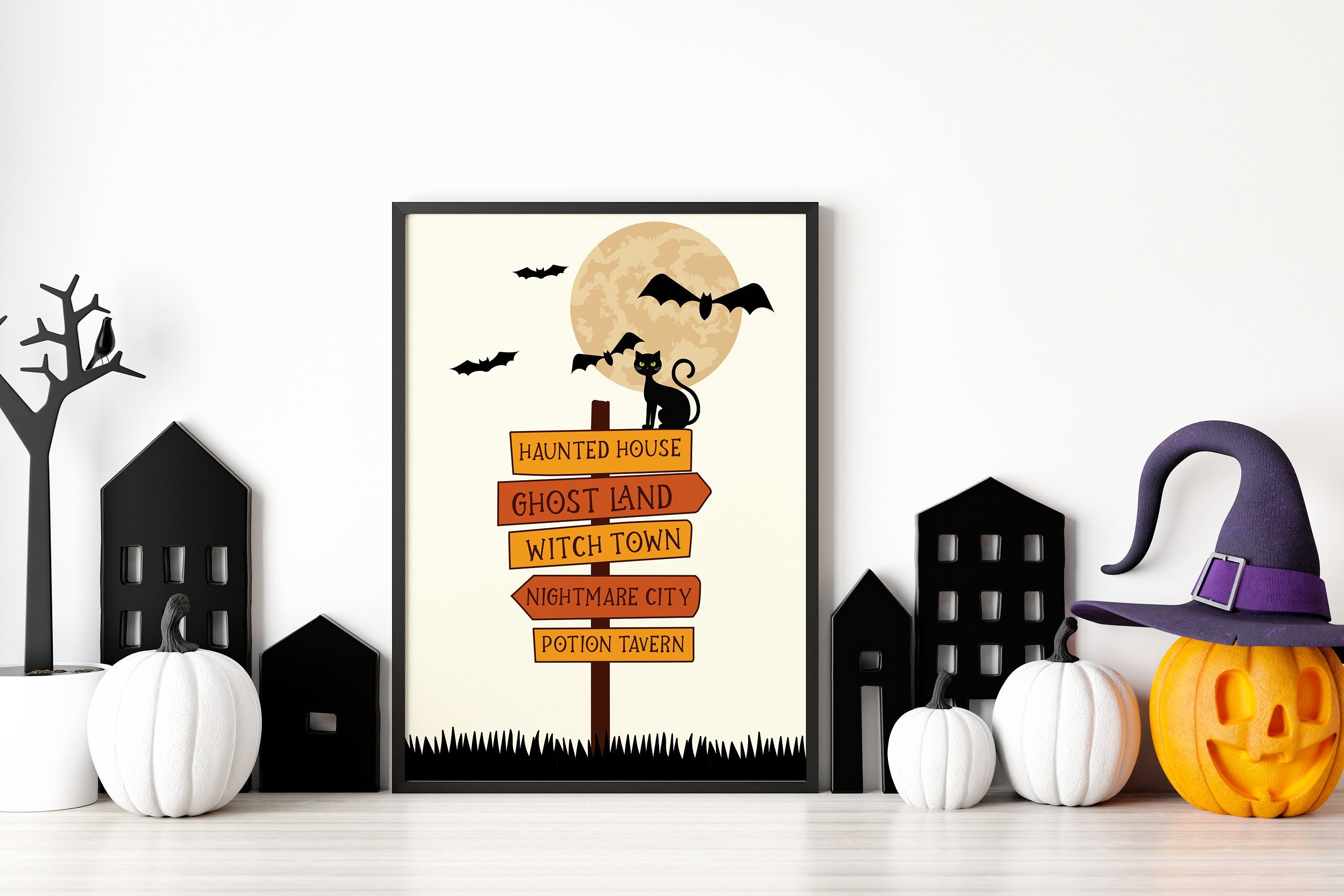 Halloween Spooky Sign Printable| Halloween Room Decor |halloween Decor ...