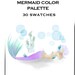 30 Color Swatches for Procreate Mermaid Palette Color - Etsy