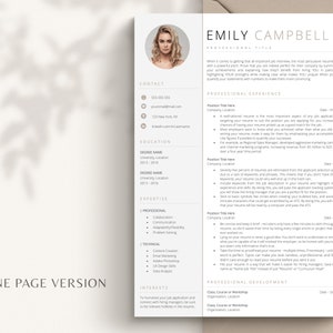 Resume Template, Modern Professional Resume Template Word, Google Docs ...