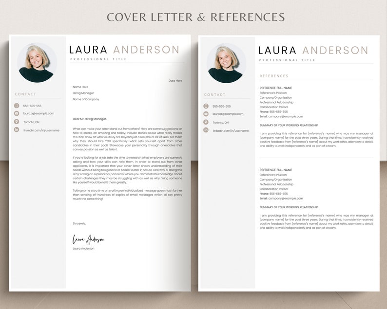 Resume Template Google Docs, Word & Apple Pages, Modern Professional CV ...