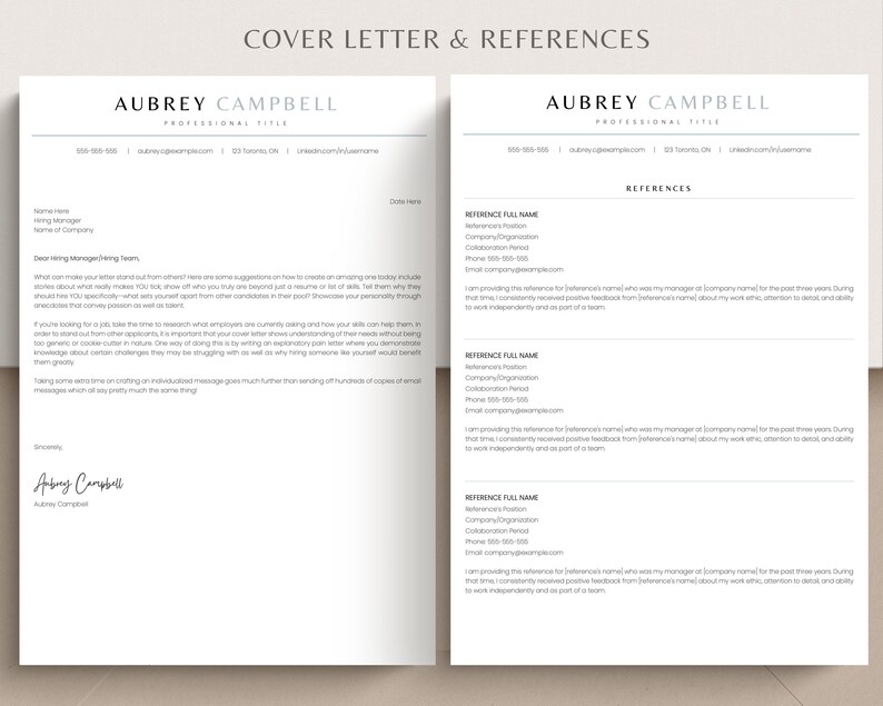 Resume Template, ATS Friendly Resume, Modern ATS Resume Template and ...