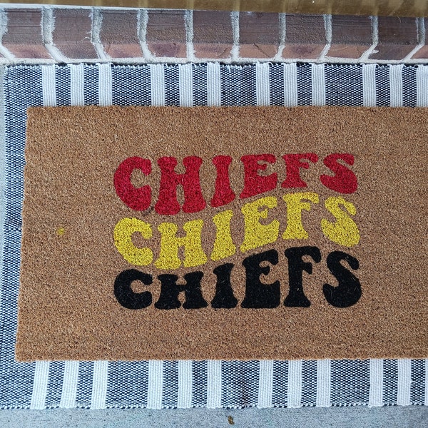 Kansas City Chiefs Door Mat - Etsy