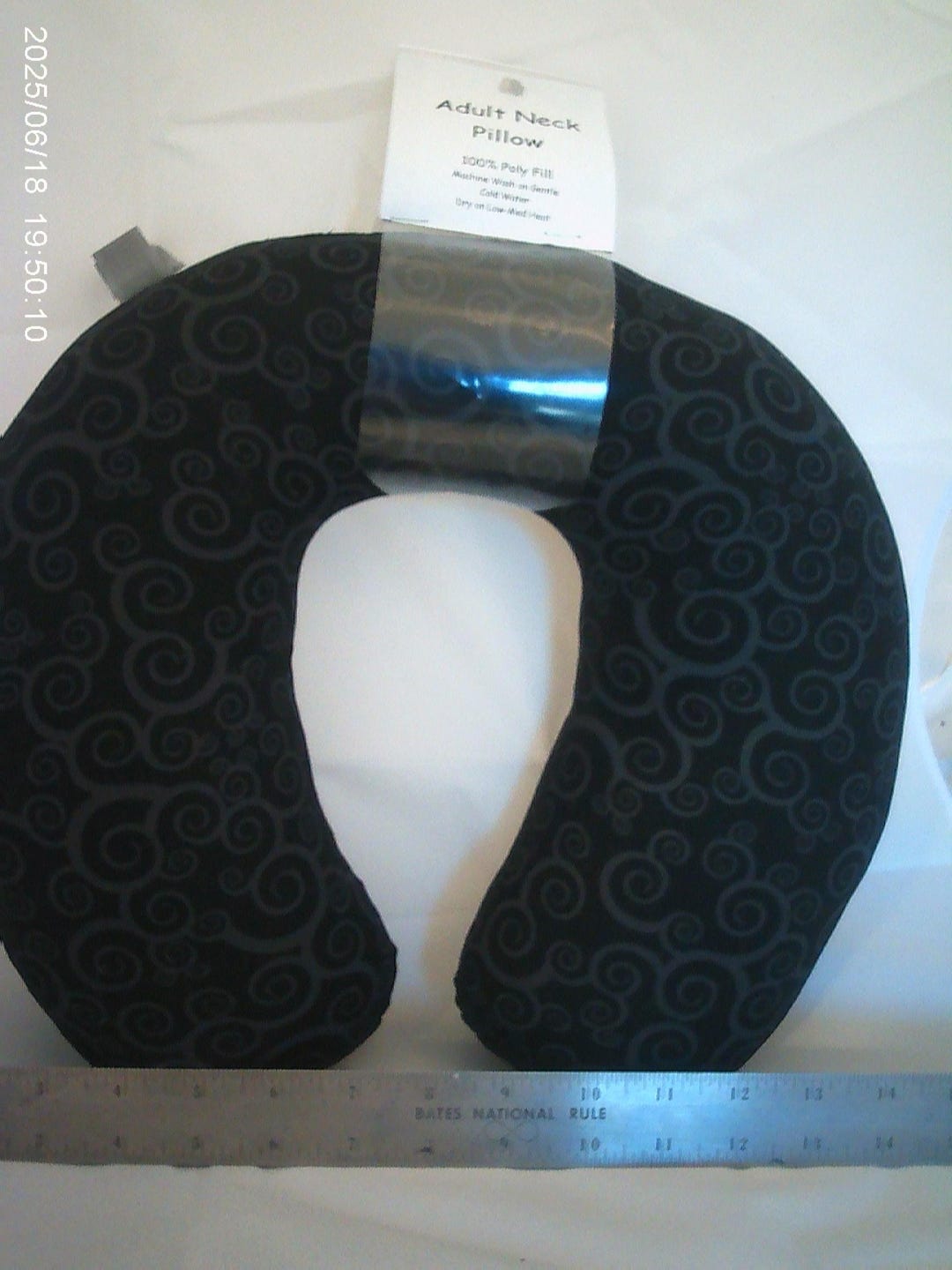 Black Curls Design Neck Pillow - Etsy