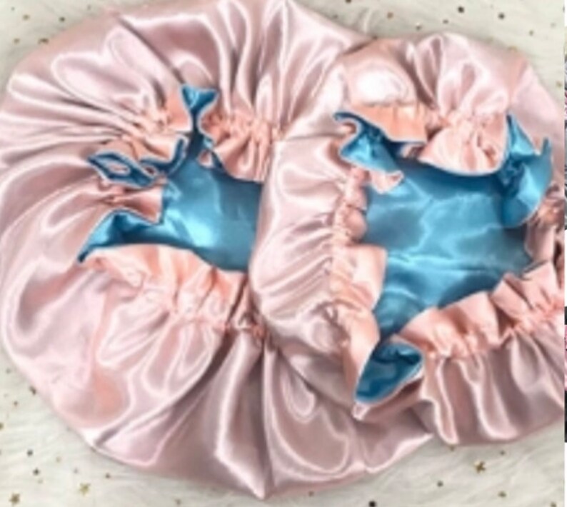 Adult Silky Satin Bonnet, Reversible Satin Bonnet for Sleep, Silk Satin ...