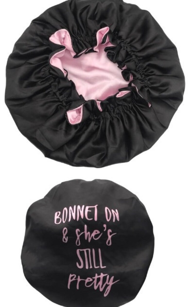Adult Silky Satin Bonnet, Reversible Satin Bonnet for Sleep, Silk Satin ...