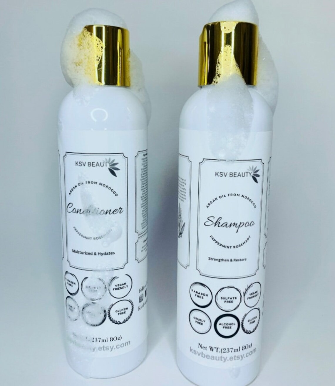 Argan Oil Shampoo & Conditioner, Sulfate Free, Paraben Free, Vegan ...