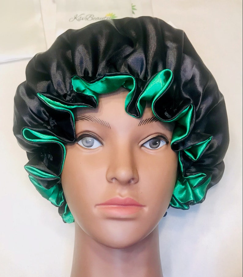 Adult Silky Satin Bonnet, Reversible Satin Bonnet for Sleep, Silk Satin ...