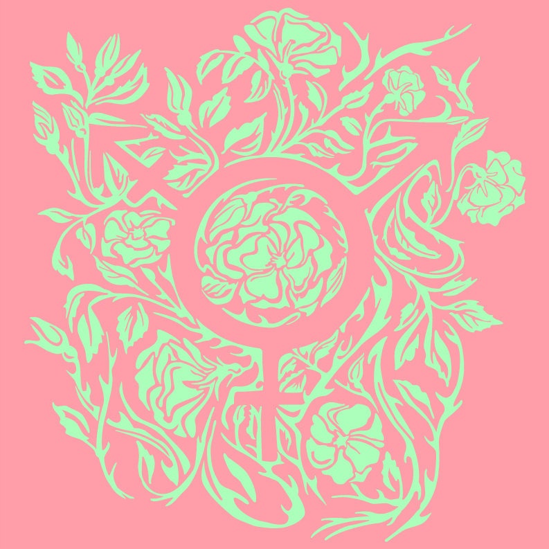 Transgender Symbol Rose Garden SVG | Subtle Pride Design for Cricut ...