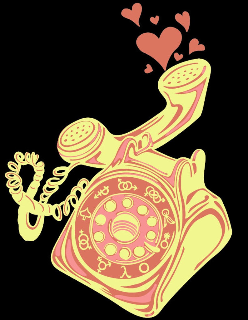 Rotary Phone With Pride Symbols SVG | Retro LGBTQ Design for Cricut ...