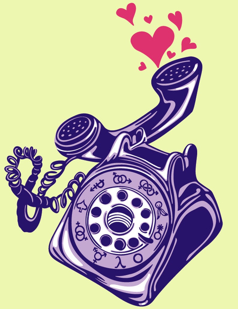 Rotary Phone With Pride Symbols SVG | Retro LGBTQ Design for Cricut ...