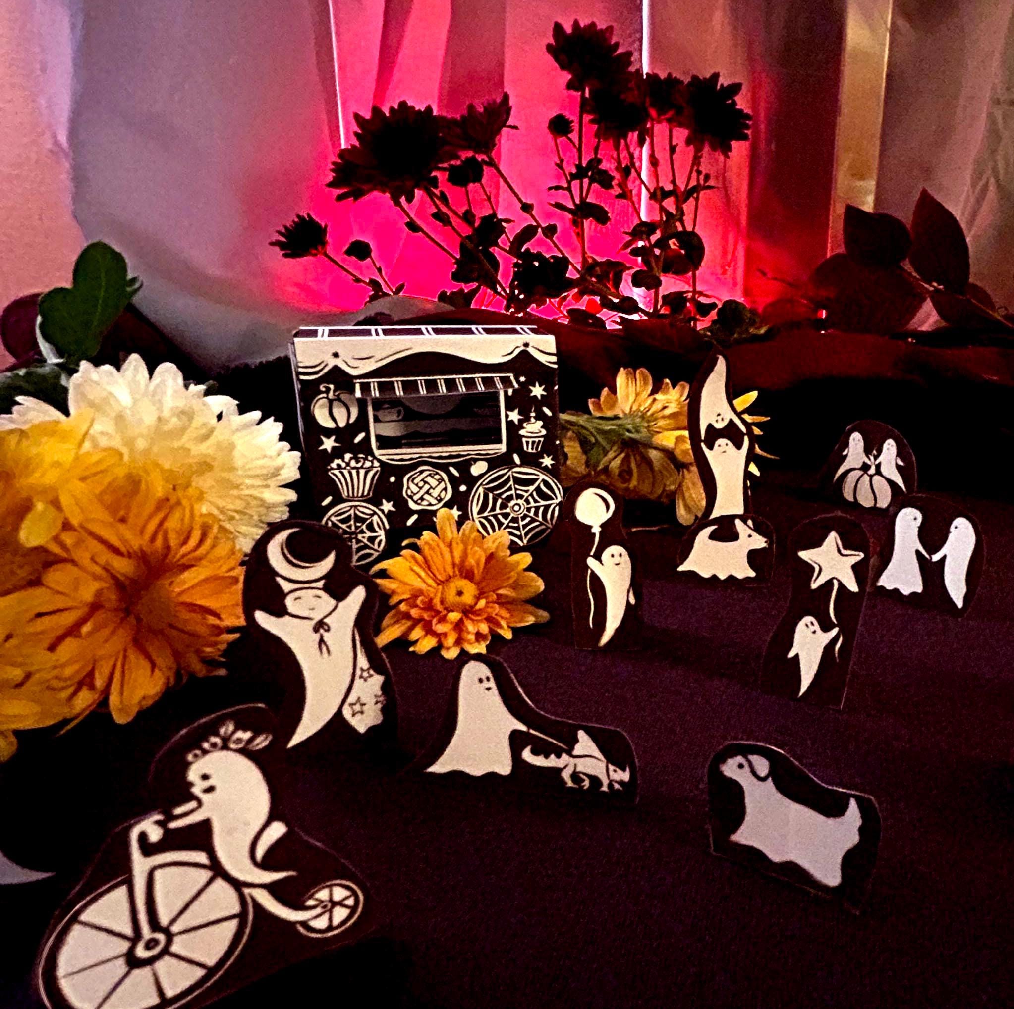 Ghost Carnival Printable Toy and Decor, Halloween Papercraft, Spooky ...