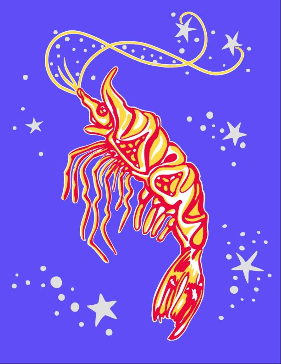 Cosmic Shrimp SVG | Craft File for Lovers of the Sea and Stars | Cricut ...