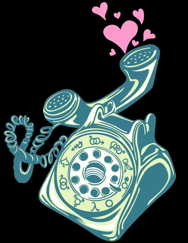 Rotary Phone With Pride Symbols SVG | Retro LGBTQ Design for Cricut ...