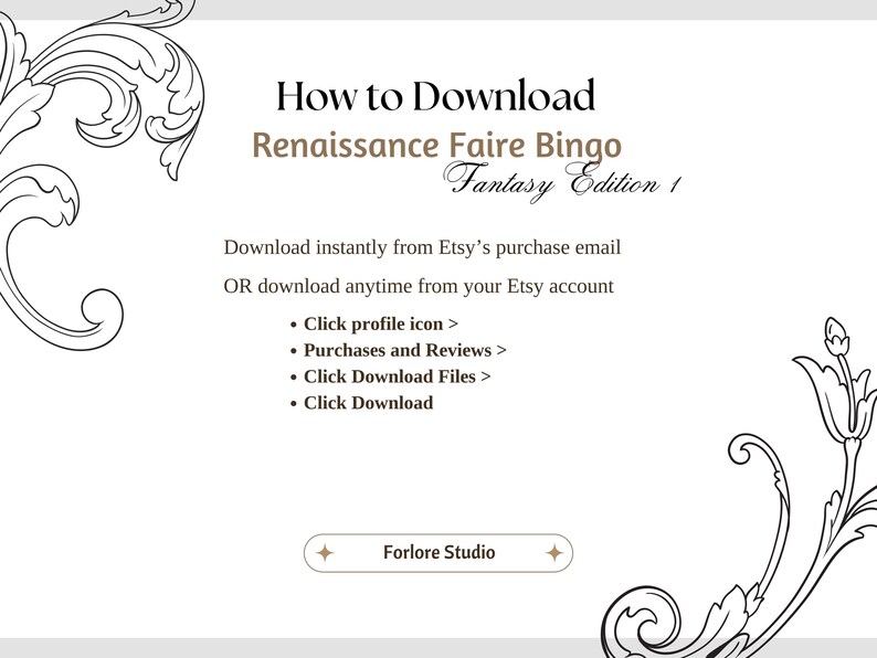 Renaissance Faire Bingo Cards PDF | Digital Download | Renfaire Game ...