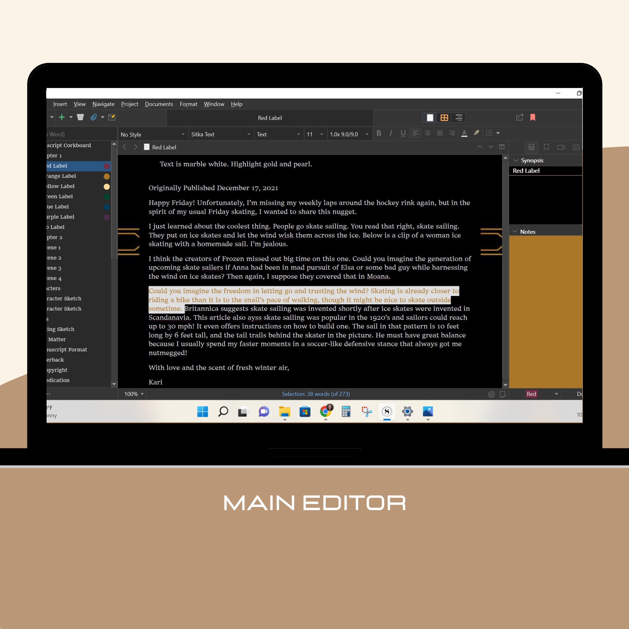 Art Deco Scrivener 3 Theme Download for Windows - 1920s Black, Gold ...