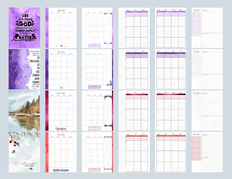 Faith Planner Undated Weekly Layout - Etsy