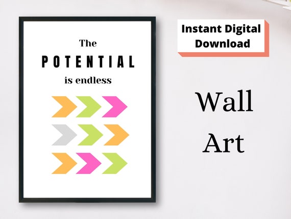 Endless Potential Digital Art Download Opportunity Grow | Etsy