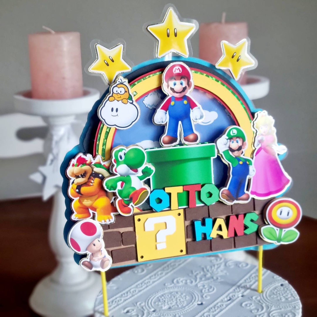 Cake Topper Super Mario - Etsy
