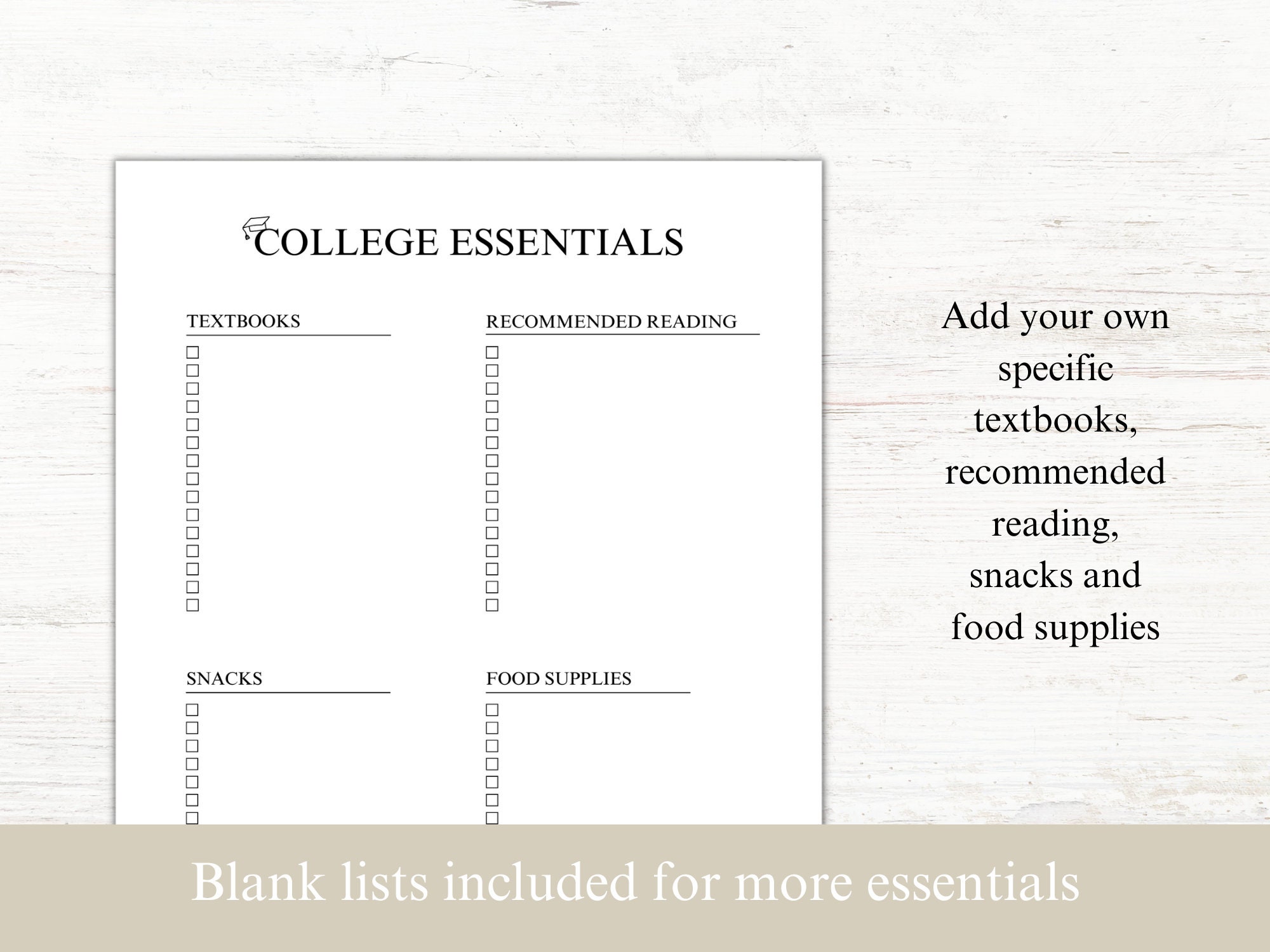 College Essentials Checklist, Freshmen Move-in Prep, Printable Dorm ...